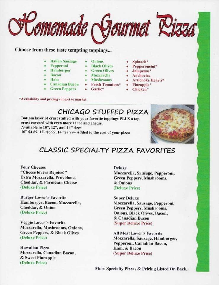Menu at Village Pizza & Deli of New Athens pizzeria, New Athens