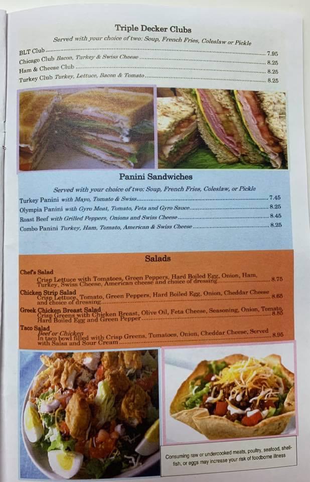 Menu at Anderson Grill restaurant, Anderson