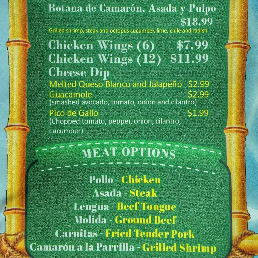 Menu at Coco Bongo International Bar & Grill, Greensboro