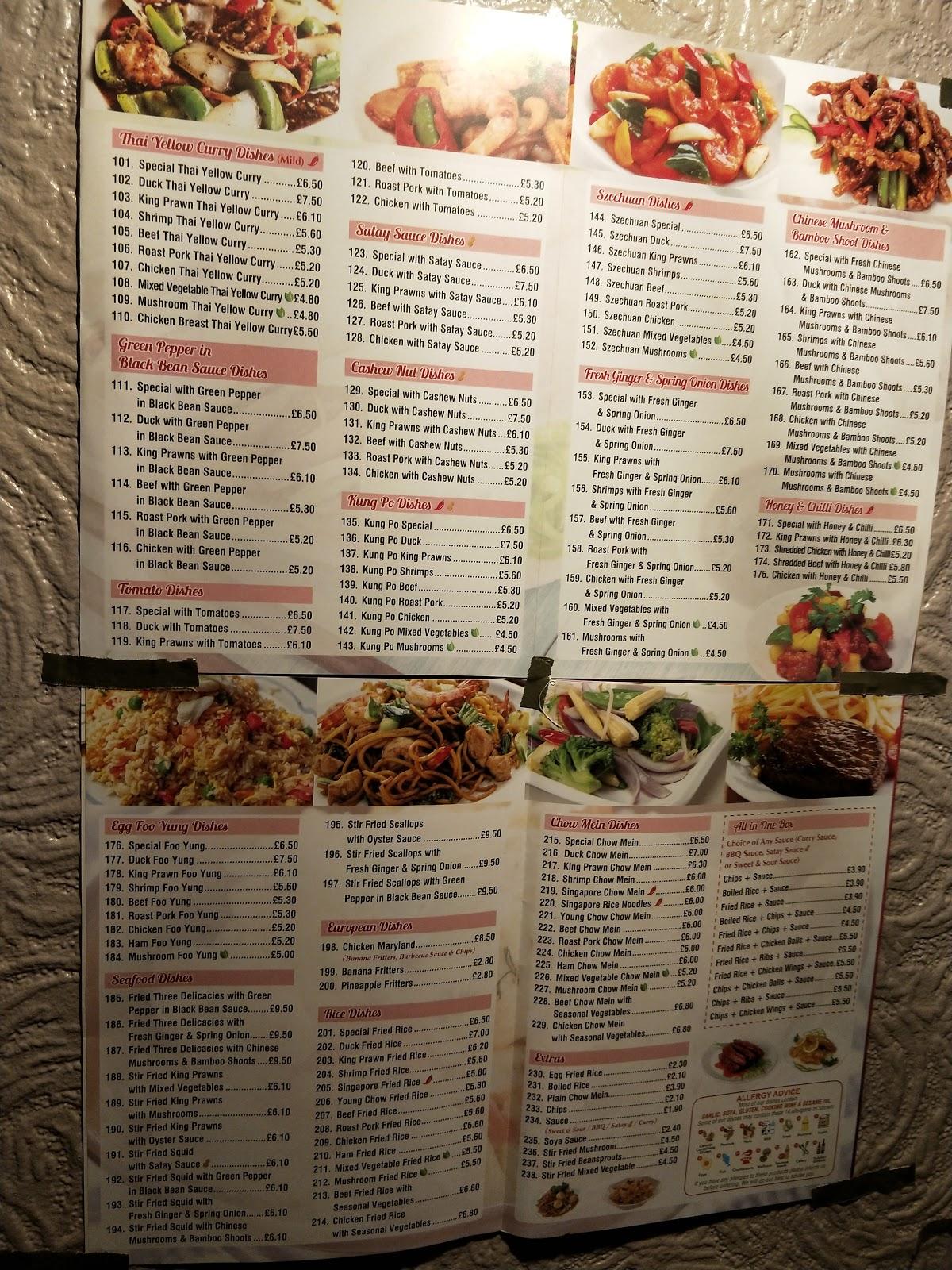 Menu at Dragon House restaurant, Montrose