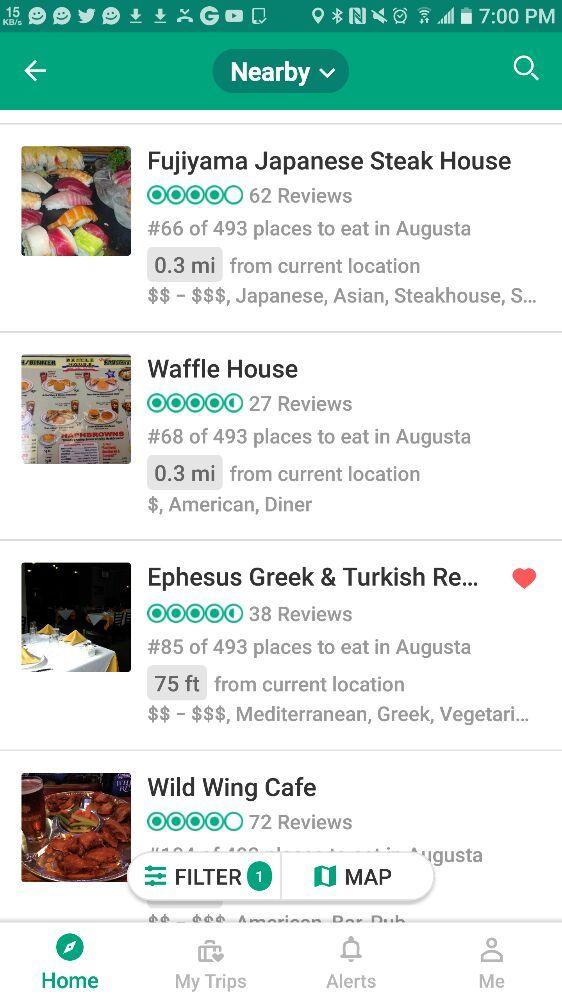 Menu at Ephesus Greek&Turkish kabob place restaurant, Augusta