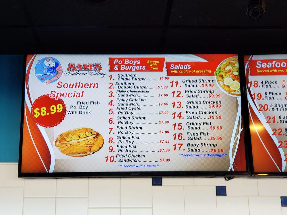 Carta del restaurante Sam's Seafood Southern Eatery, Port Arthur