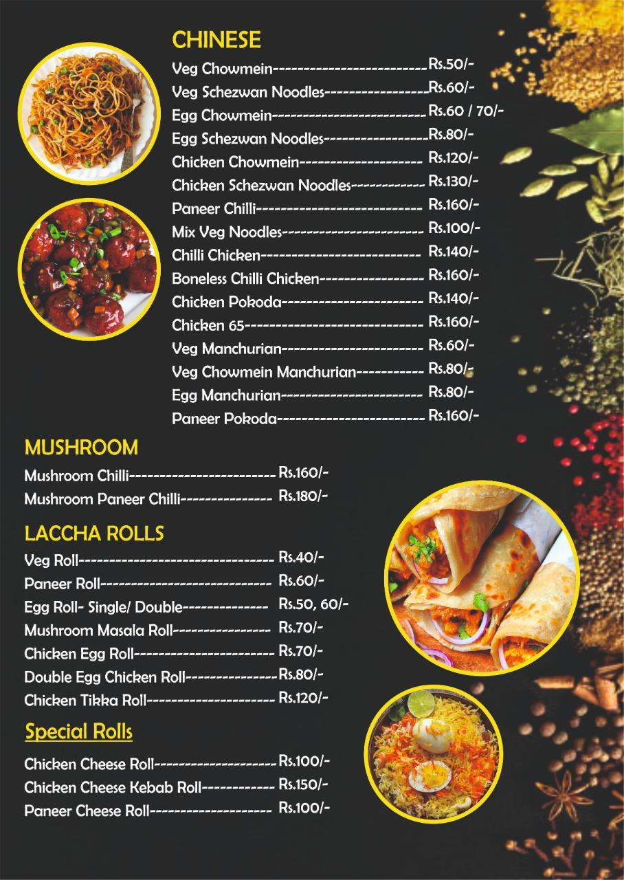 Menu at The Indian Tandoor, Rourkela