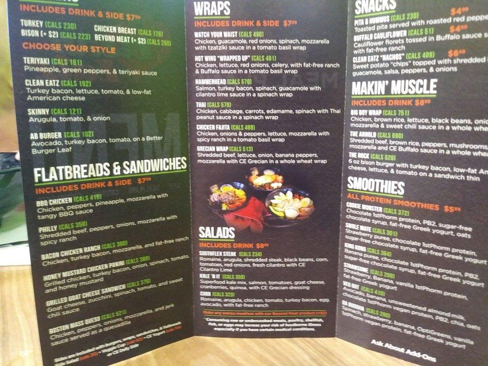 Menu at Clean Eatz pub & bar, Asheville