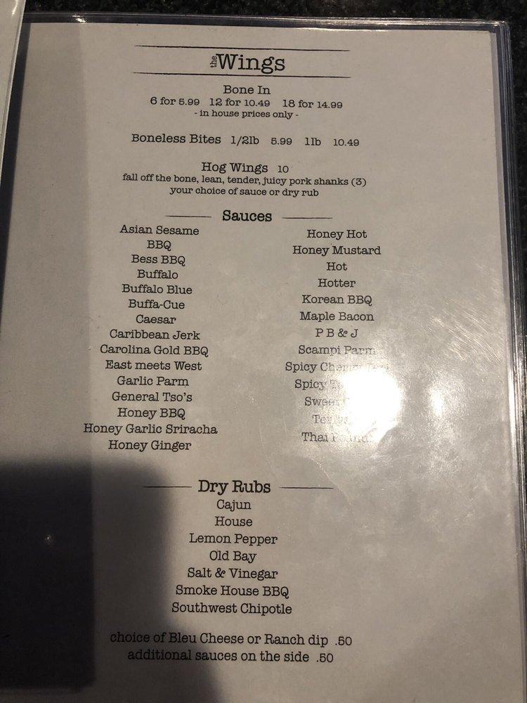 Menu at The Pub at Two Mile Corner, Middletown