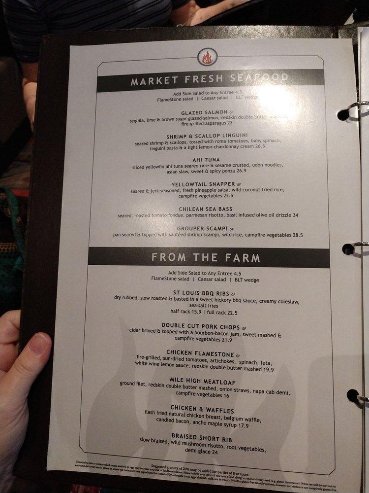 Carta del pub y bar FlameStone American Grill, Trinity, Tampa Rd