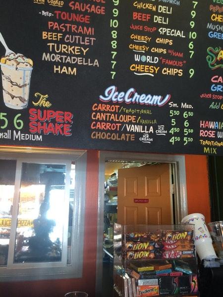 Menu at Juice Stop pub & bar, Glendale