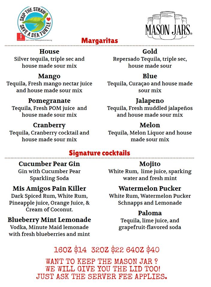 Menu at Mis Amigos restaurant, Lake Placid