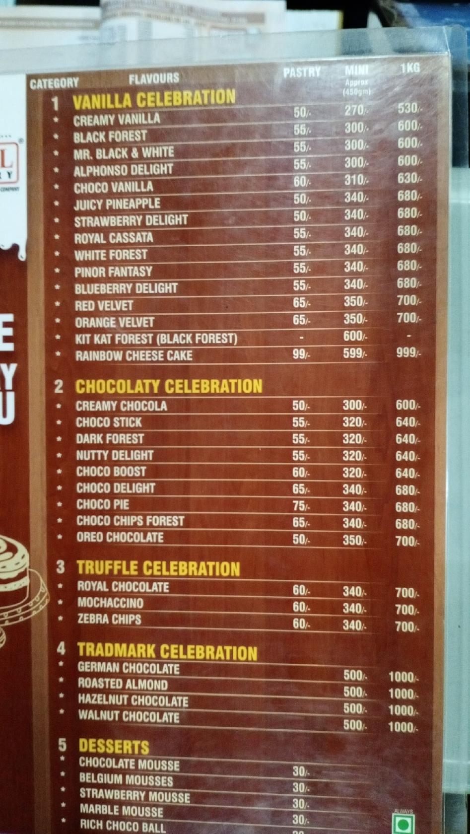 Menu at Atul Bakery Hira Baugh Surat, Surat, 5, Jeevandeep Complex ...