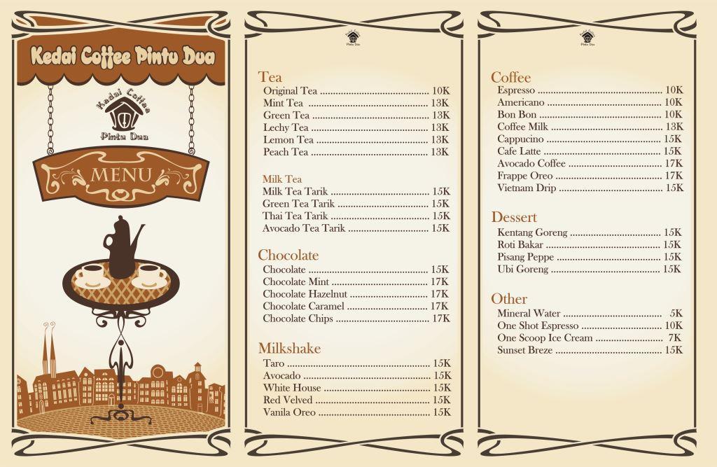 Menu at Dialektika Coffee & Bookshop - Samata cafe, Makassar