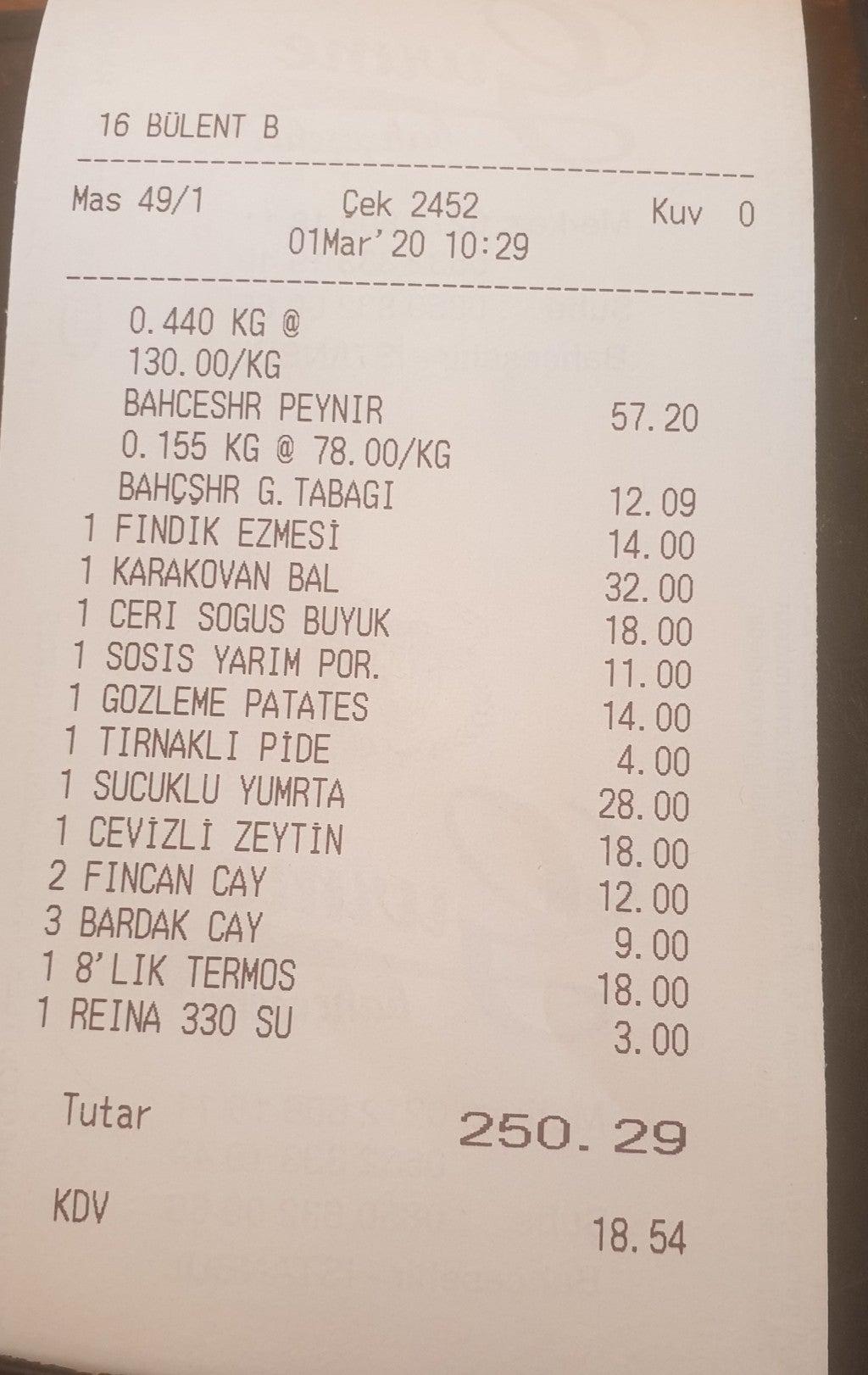 Menu at Namplus by Namli Gurme Karakoy, Istanbul