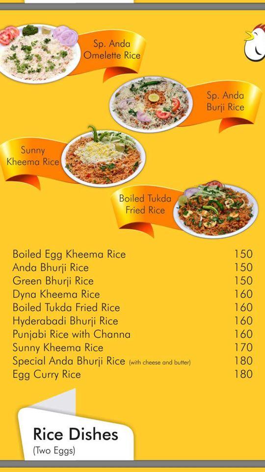 Menu at R K Egg Eatery, Anand