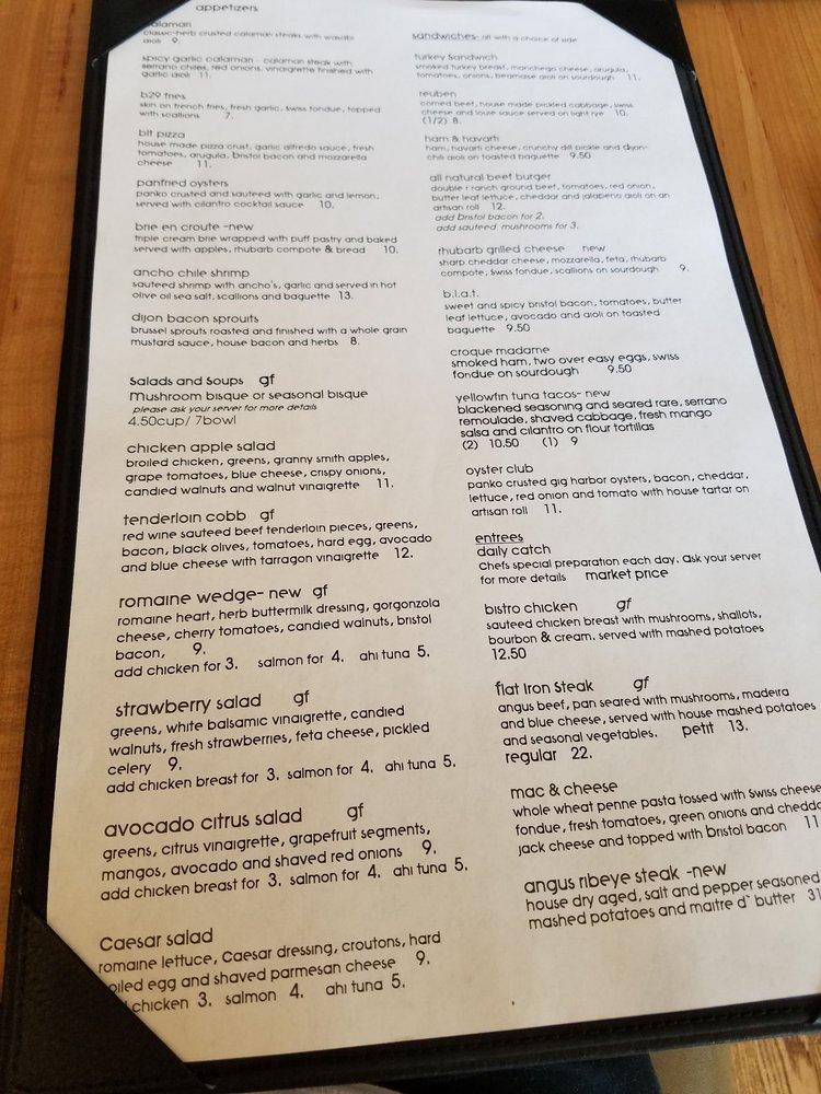 Menu at Brick 29 Bistro pub & bar, Nampa