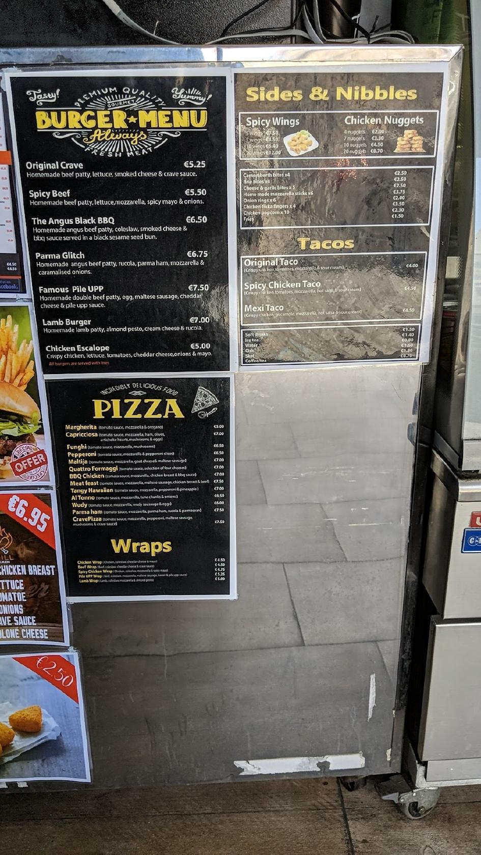 Menu at Corner Crave Qormi restaurant, Qormi