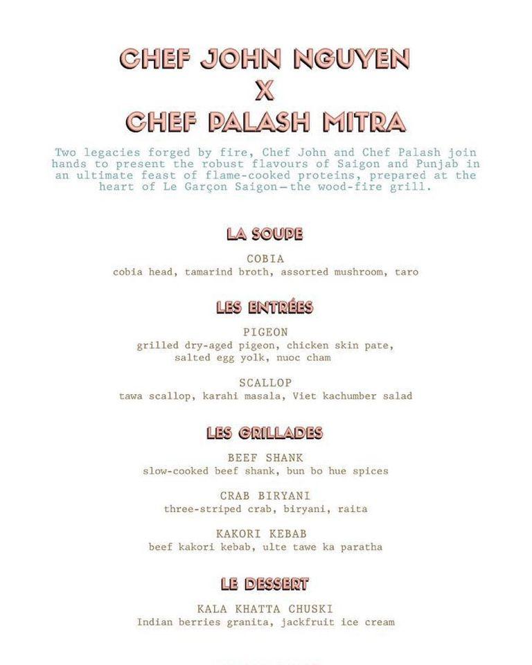 Menu at Rajasthan Rifles restaurant, Hong Kong