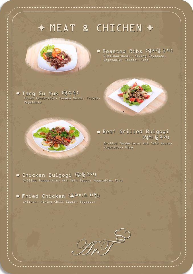 Menu at Art Cafe and Resto, Bandung