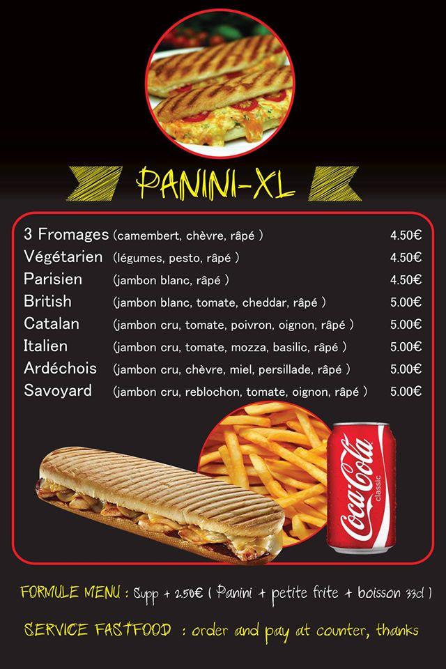 Menu at Easy Burger restaurant, Vallon-Pont-d'Arc