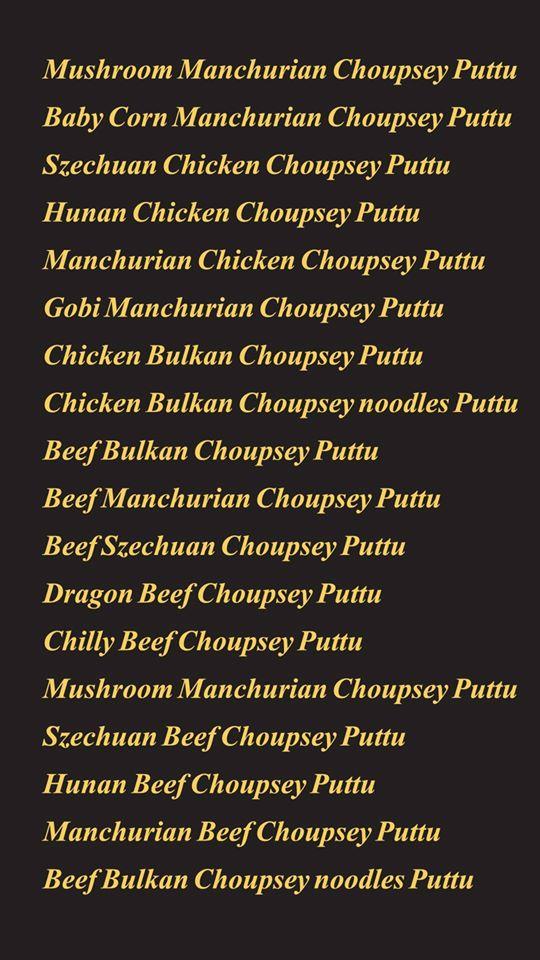 Menu at Pepperpot Restaurant, Kannur