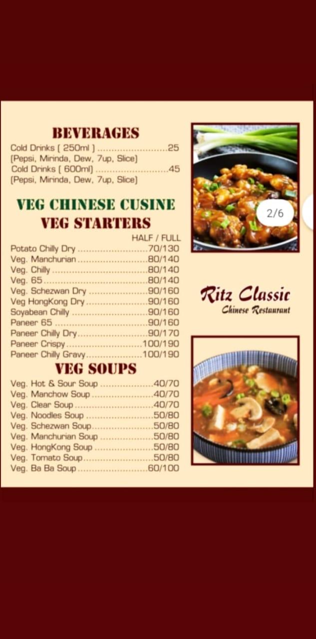 Menu at Ritz Classic Chinese Restaurant, Badlapur