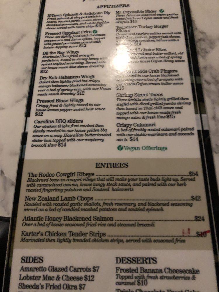 Menu at Frost Bistro pub & bar, Atlanta, 281 Peters St SW
