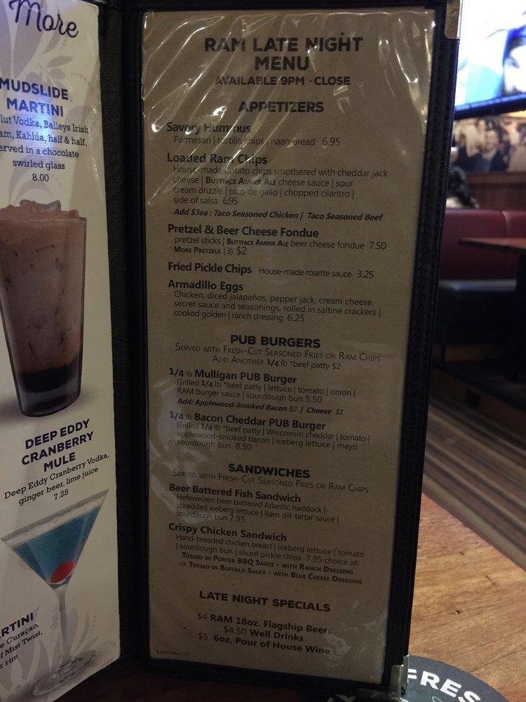 Menu at Ram Restaurant & Brewery, Issaquah