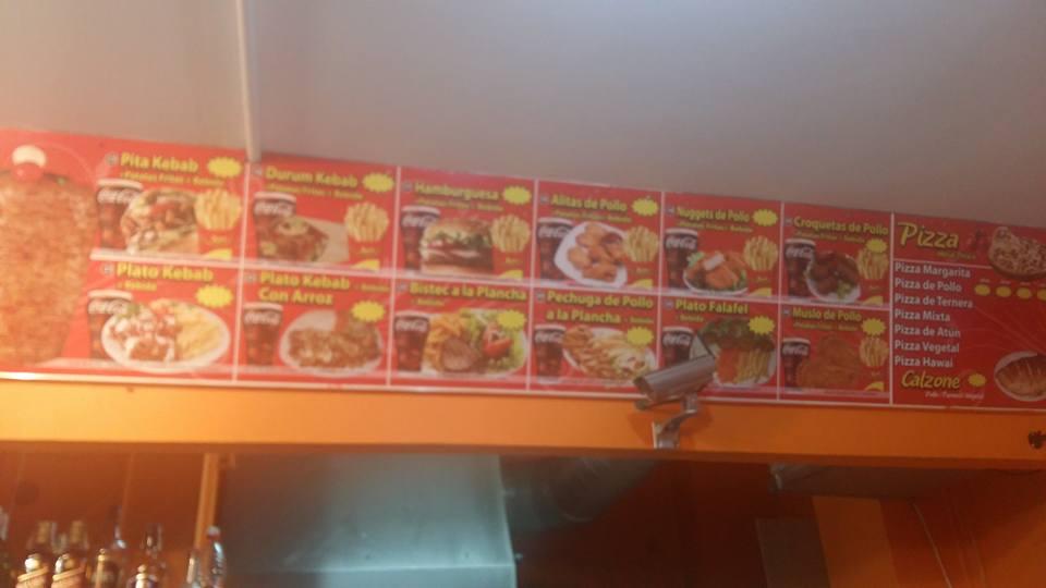 Menu at 7 Dia Kabab House restaurant, Barcelona