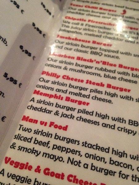 Menu at Fat Sams Bar & Grill, Santa Ponsa