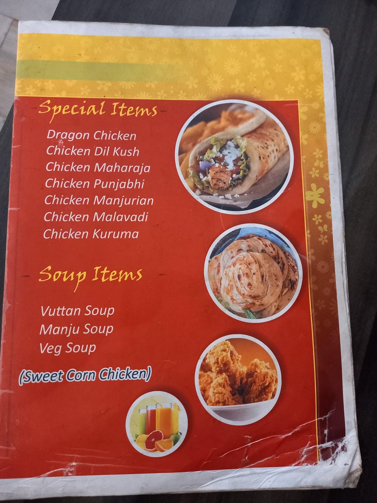 Menu at Hot resto, Udumalpet