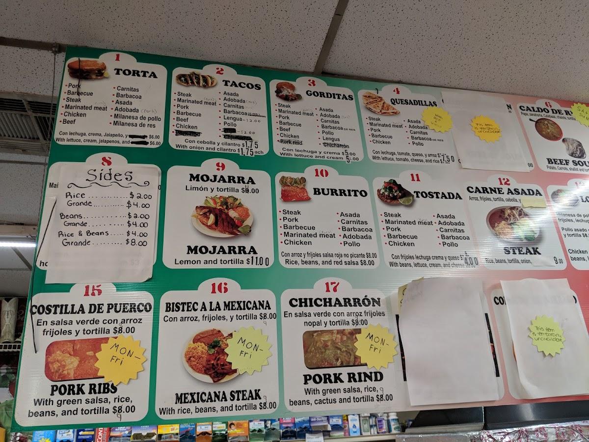 Menu at La Preferida restaurant, Melbourne, Aurora Rd