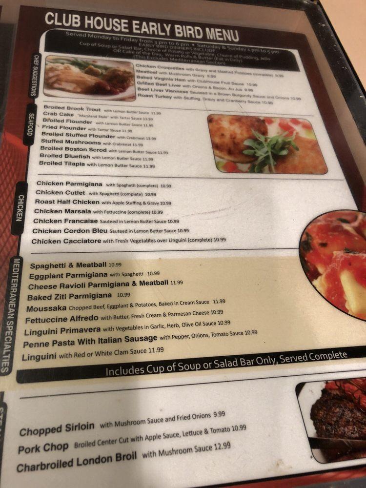 Menu at Club House Diner, Bensalem, Street Rd