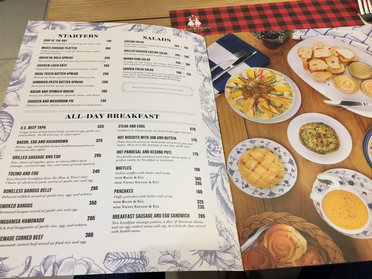 Menu at Mom and Tina's Bakery Cafe, Makati, 14
