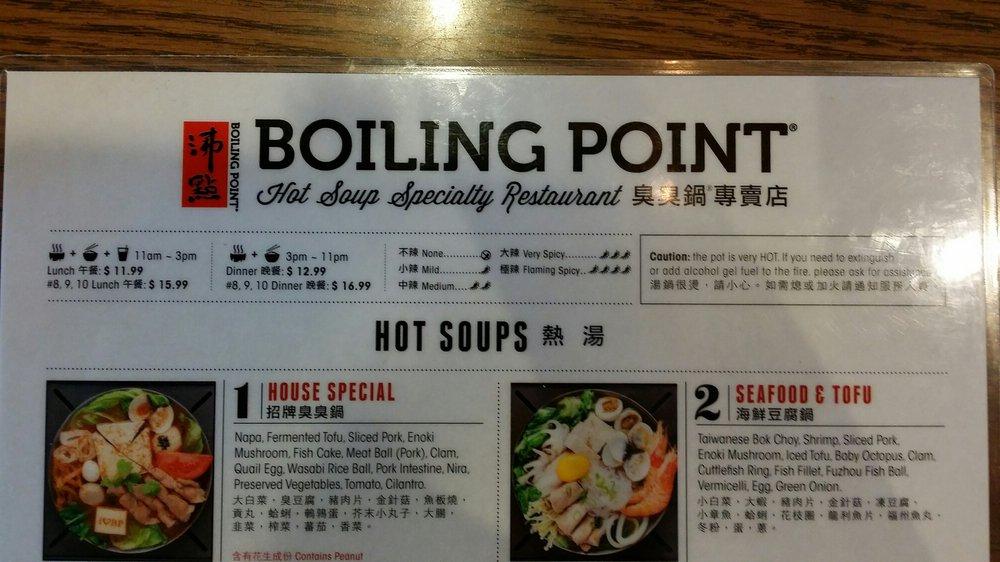 Menu at Boiling Point restaurant, San Gabriel