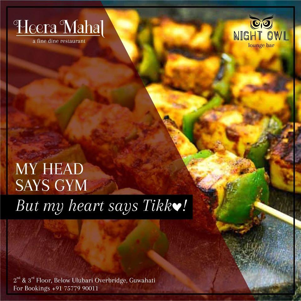 Menu at Heera Mahal & Night Owl, India