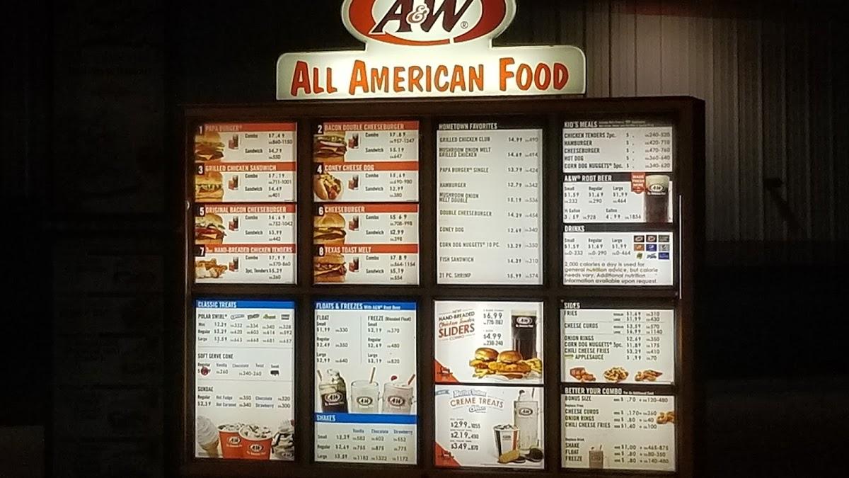 Menu at A&W Restaurant, Withee