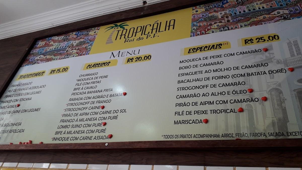 Menu em Restaurante Tropicália, Salvador