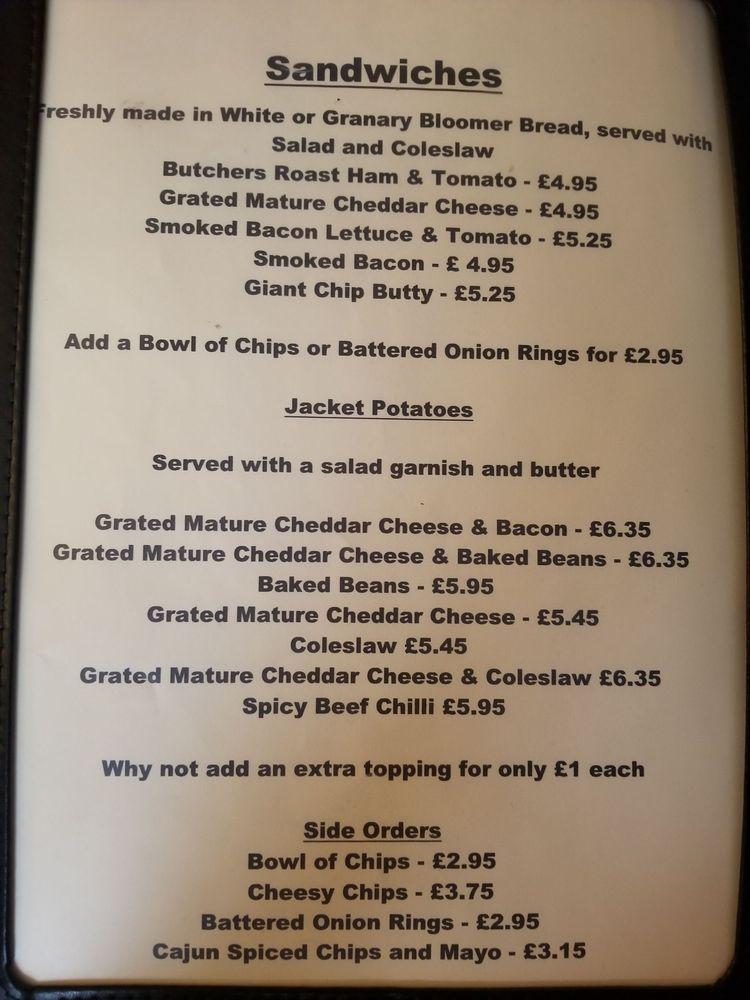 Menu at Blue Boar pub & bar, York