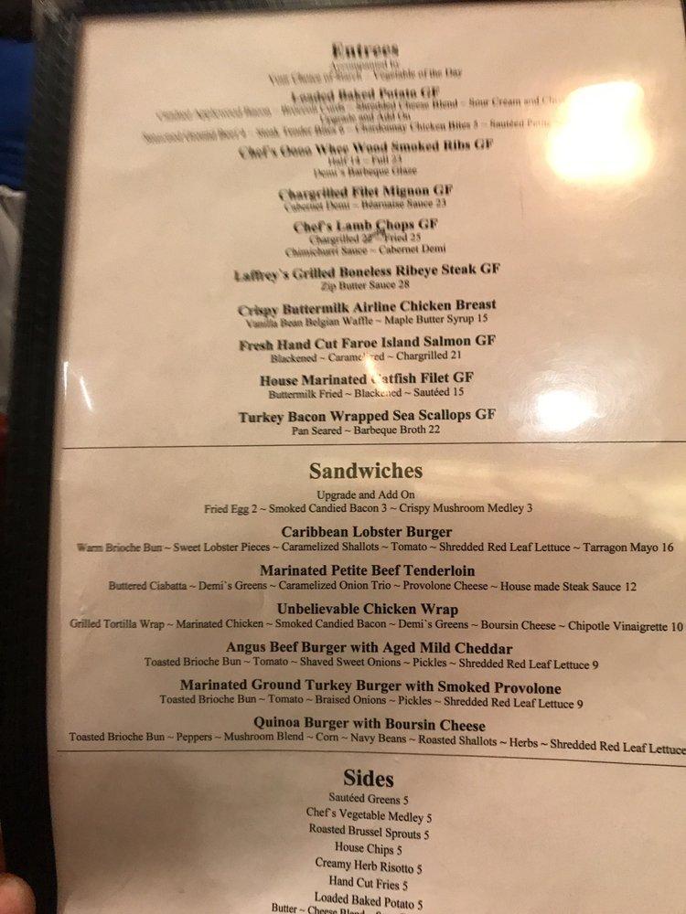 Menu at Demi's Restaurant & Bar, Detroit