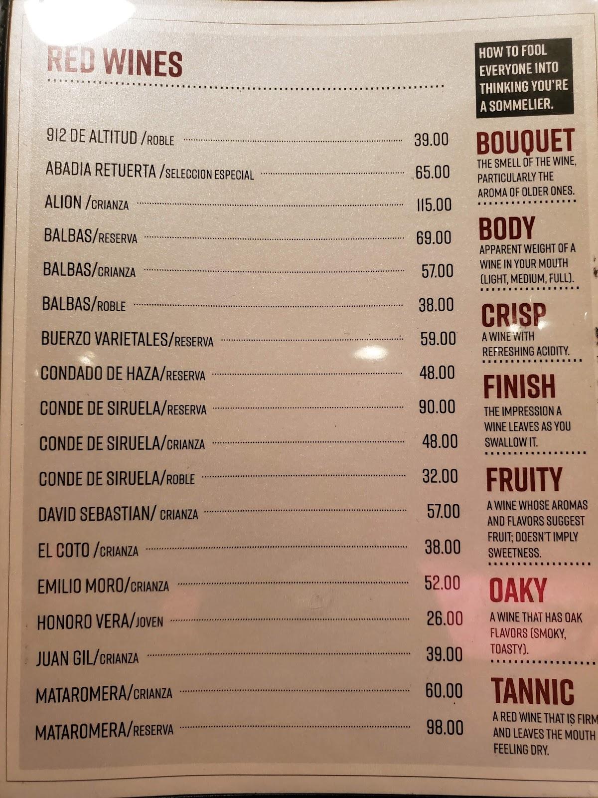 Menu at Jamon Iberico Pata Negra Restaurant, Miami