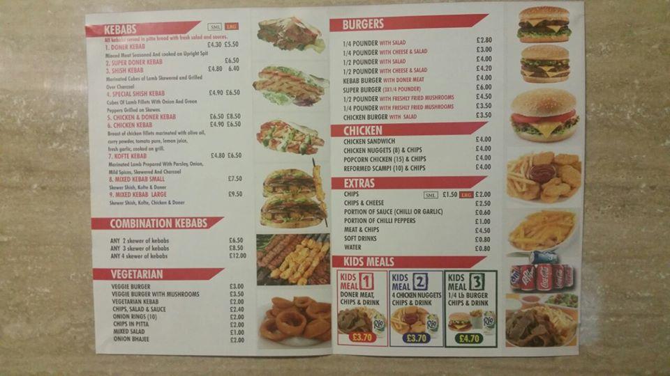 Menu at The Kebab & Pizza House fast food, Devizes