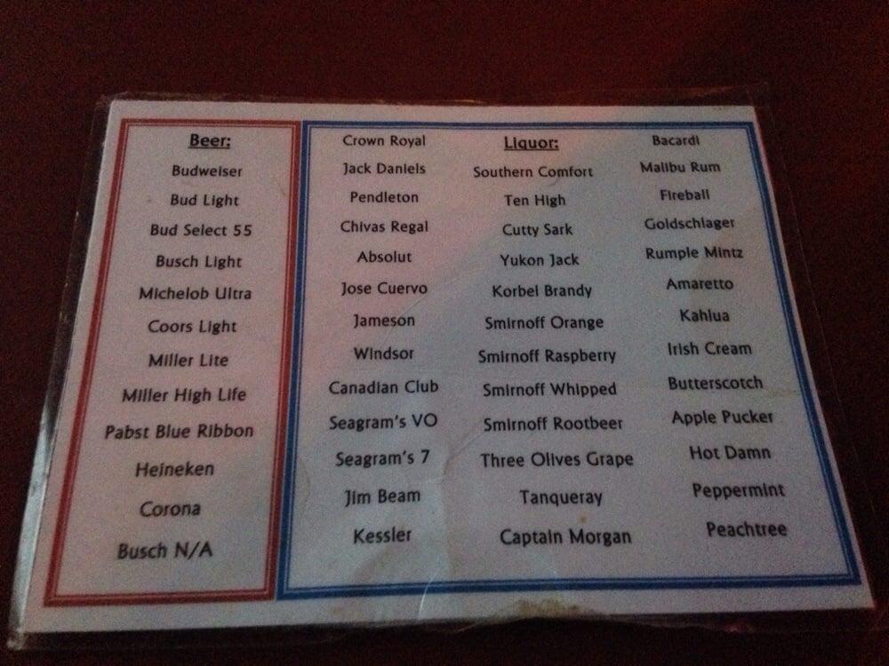 Menu at Alpine Inn pub & bar, Omaha