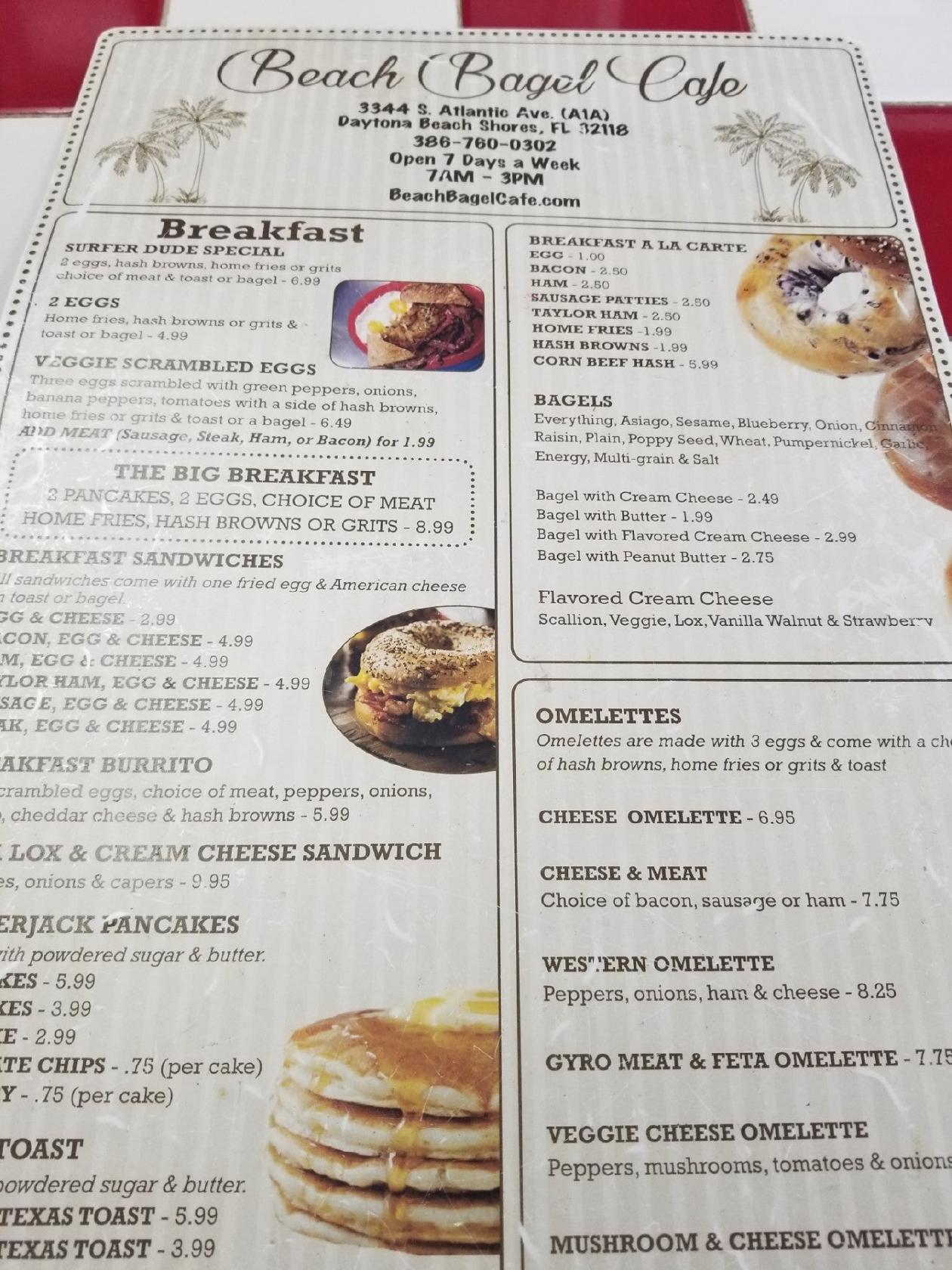 Menu at High Tide Kitchen cafe, Daytona Beach Shores