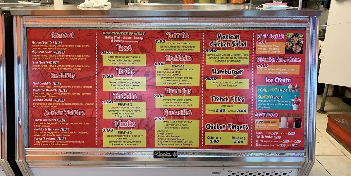 Menu at EL HABANERO restaurant, Warwick
