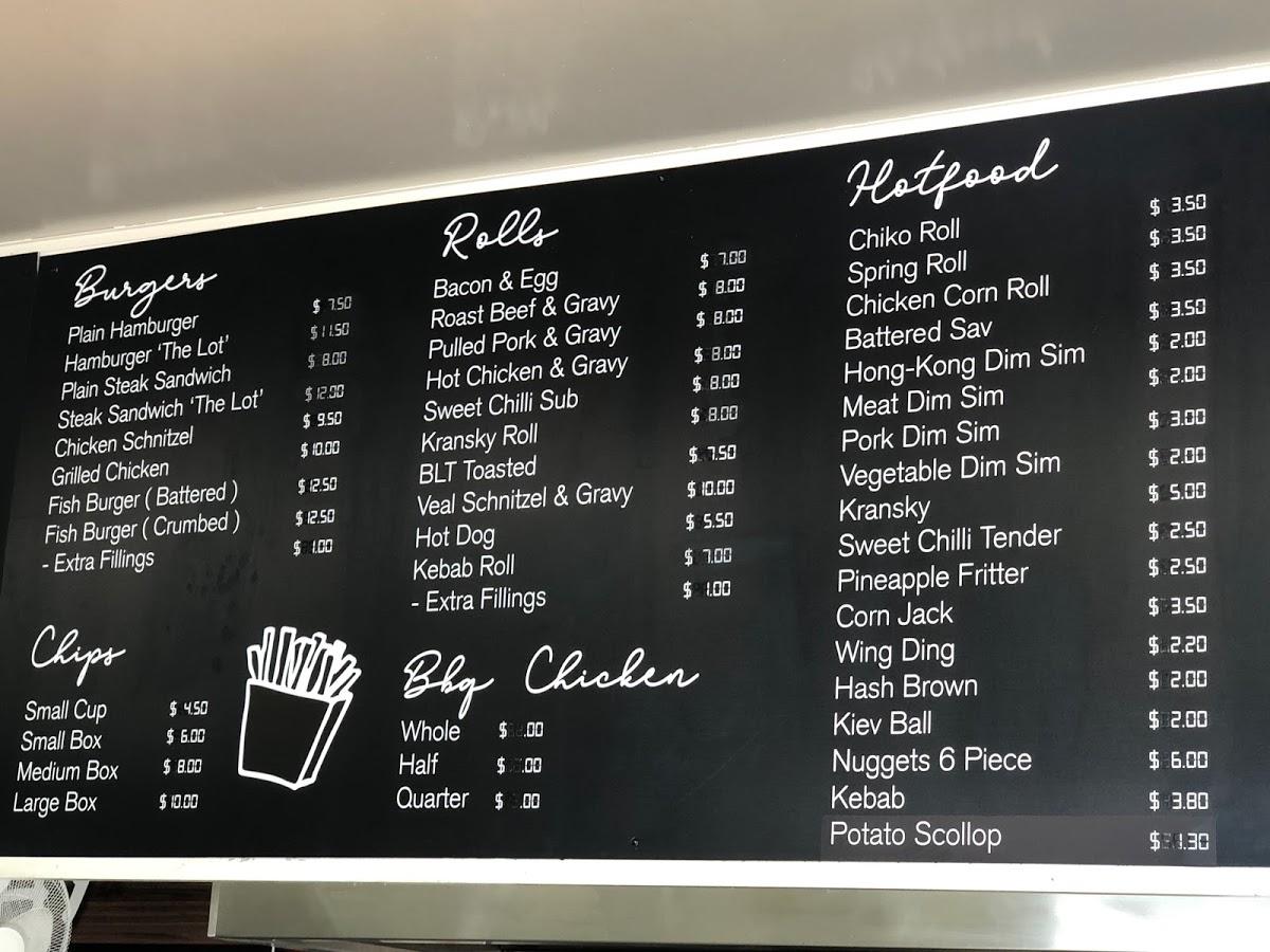 Menu at Hughes Takeaway fast food, Hughes