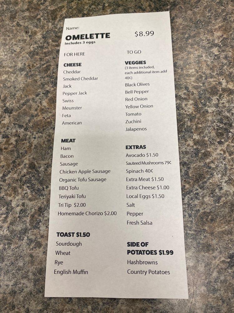 Menu at McIntosh Farm Country Store restaurant, Arcata