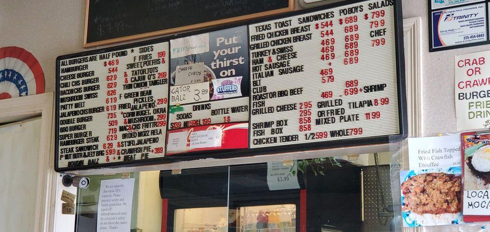 Menu at Riverside Patty restaurant, Baton Rouge, Cloverland Ave