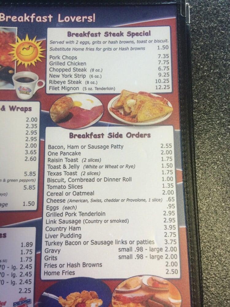 Menu at Jake's Diner restaurant, Greensboro, S Holden Rd