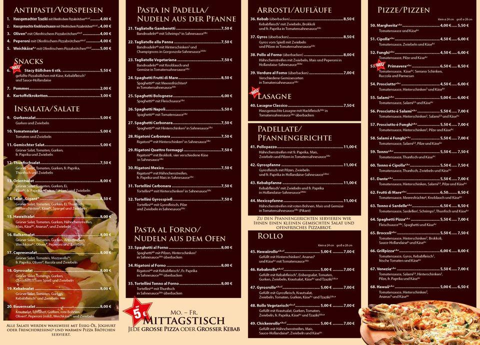 Speisekarte von Pizzeria Sofia, Geeste
