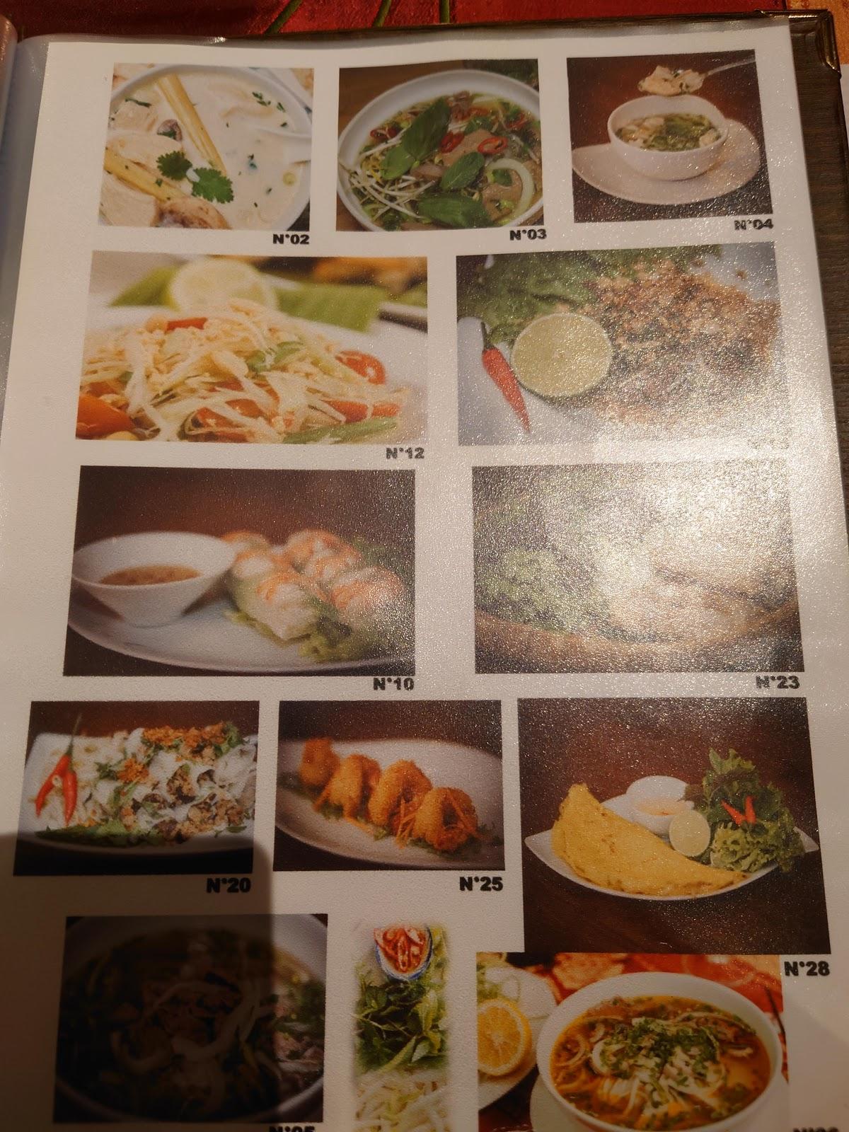 Menu da Restaurant Sen, Ginevra