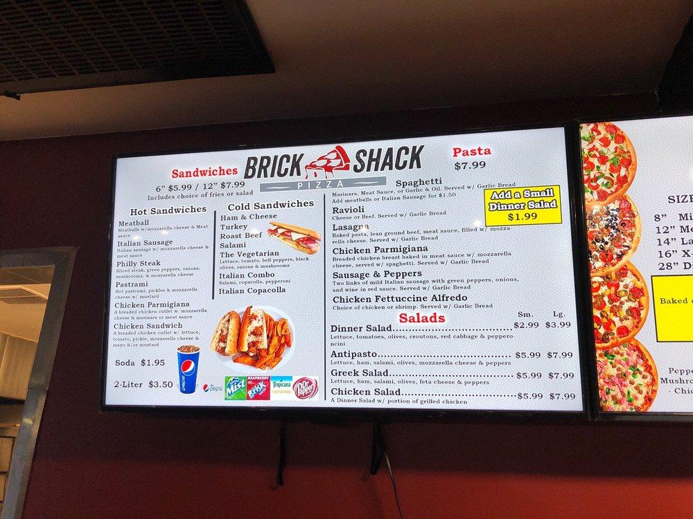 Menu at Brick Shack Pizza pizzeria, Ontario