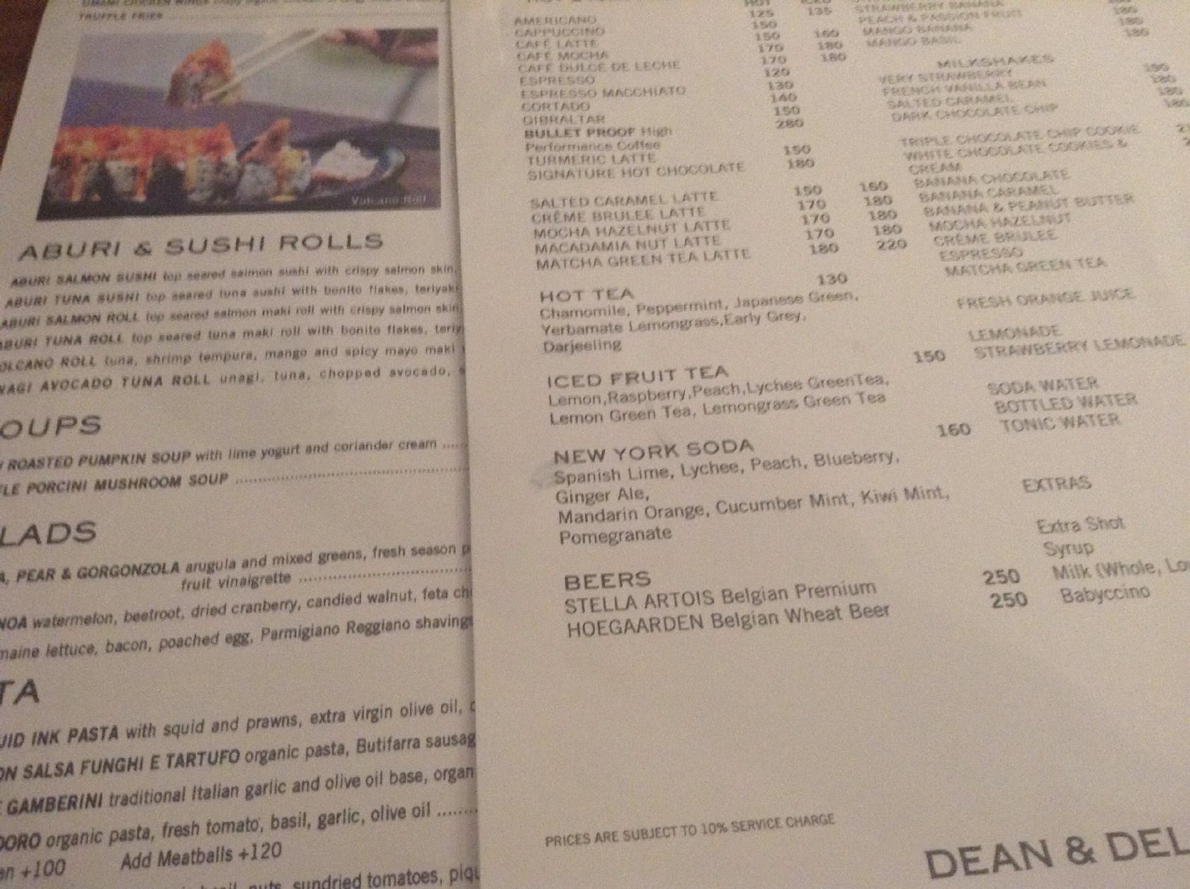 Menu at Dean & DeLuca Eton Tower Makati cafe, Makati